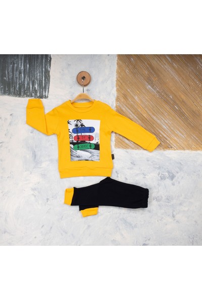 Saymoystar Kids Kaykay Desenli Baskılı Erkek Bebek 2li Takım Saymoystar Kids Kaykay Desenli Baskılı Erkek Bebek 2li Takım