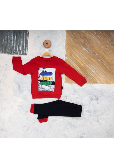 Saymoystar Kids Kaykay Desenli Baskılı Erkek Bebek 2li Takım Saymoystar Kids Kaykay Desenli Baskılı Erkek Bebek 2li Takım