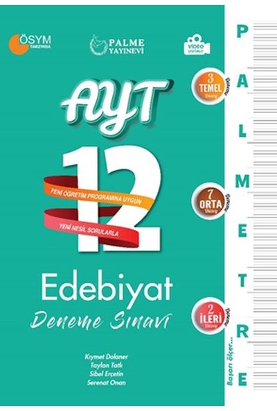 Palme 2022 Palmetre Ayt Edebiyat 12 Deneme Sınavı