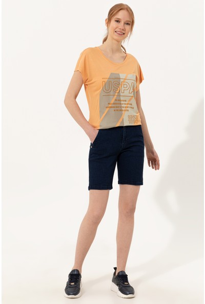 U.S. Polo Assn. Kadın Mavi Bermuda