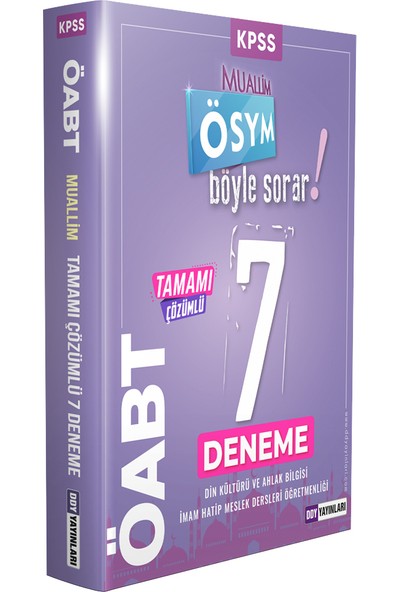 Ddy Yayınları 2022 ÖABT Din Kültürü ve Ahlak Bilgisi Muallim 7 Çözümlü Deneme Ddy Yayınları 2022 ÖABT Din Kültürü ve Ahlak Bilgisi Muallim 7 Çözümlü Deneme
