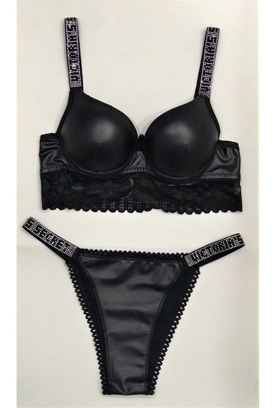 Victoria's Secret Deri ve Dolgulu Sütyen Takım