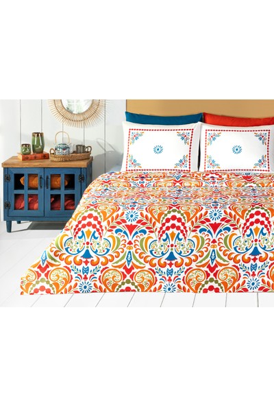 Anton Çift Kişilik Baskılı Pike Takımı - Renkli