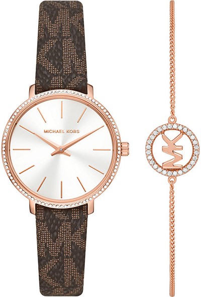 Michael Kors MK1036 Kadın Kol Saati ve Bileklik Seti