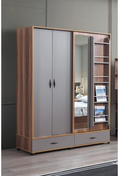 Sivas Gözde Mobilya Defne Sürgülü Gardırop Aynalı Çekmeceli 150X60X200 Sivas Gözde Mobilya Defne Sürgülü Gardırop Aynalı Çekmeceli 150X60X200