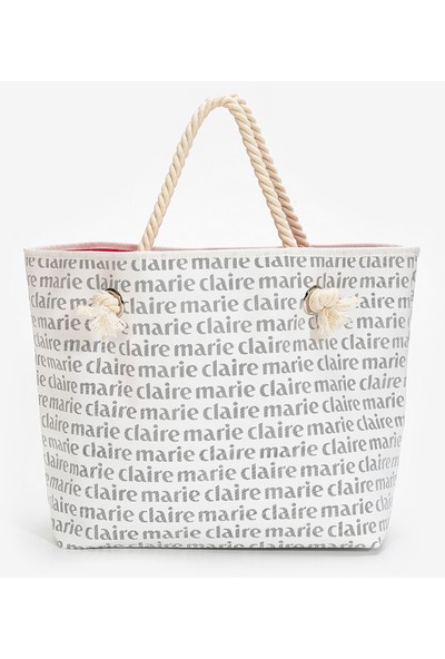 Marie Claire Beyaz-Siyah Kadın Plaj Çantası Kaliya MC221118503