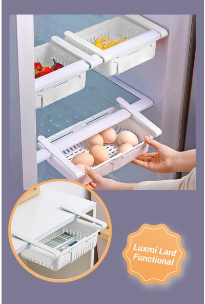 Luxmi Lard Dolap İçi Süzgeçli Raf Buzdolabı Düzenleyici