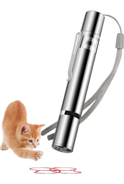 Buffer Buffer® USB Ile Şarj Edilebilen 3 In 1 Kırmızı Işık + Beyaz LED Işık + Uv El Feneri Kedi Lazeri