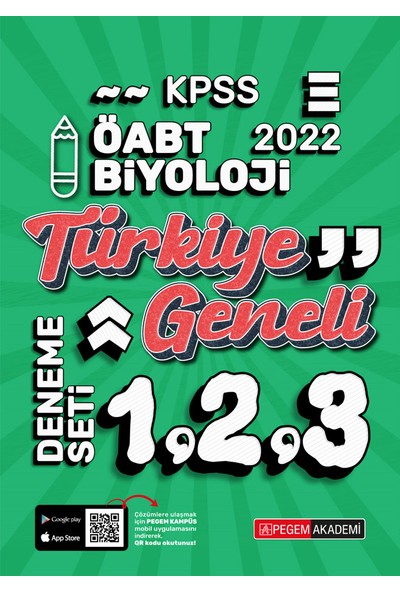 Pegem Akademi Yayıncılık 2022 KPSS ÖABT Biyoloji 1-2-3 (3'lü Deneme) Pegem Akademi Yayıncılık 2022 KPSS ÖABT Biyoloji 1-2-3 (3'lü Deneme)