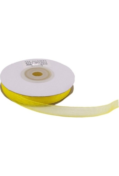 Piyop Organze Kurdele 20 mm - 22 Metre Sarı
