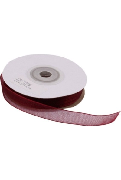 Piyop Organze Kurdele 10 mm - 22 Metre Bordo