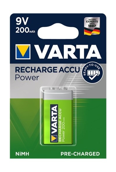 Varta Power Accu Ready 2 Use 9V Pil - E 200mAh 56722101401 Varta Power Accu Ready 2 Use 9V Pil - E 200mAh 56722101401