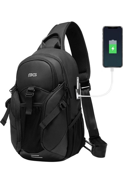 Bange BG-77120 Erkek Su Geçirmez Crossbody Göğüs Çantası Siyah (Yurt Dışından) Bange BG-77120 Erkek Su Geçirmez Crossbody Göğüs Çantası Siyah (Yurt Dışından)
