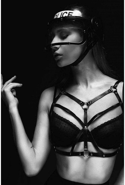 Sütyen Üzeri Şık Deri Harness - APFT247