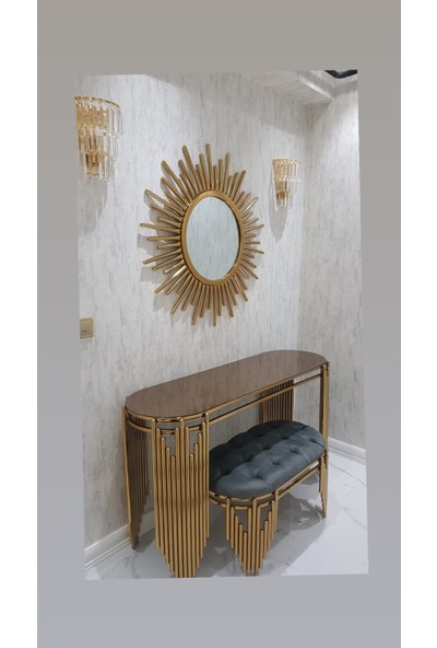 EKG Concept Pi̇yano Model Lüx Dresuar Takimi Gold Puflu EKG Concept Pi̇yano Model Lüx Dresuar Takimi Gold Puflu