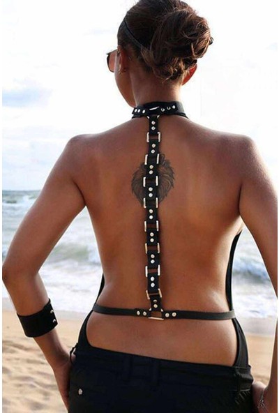 Kare Aksesuar Detalı Seksi Harness - APFT344 Kare Aksesuar Detalı Seksi Harness - APFT344
