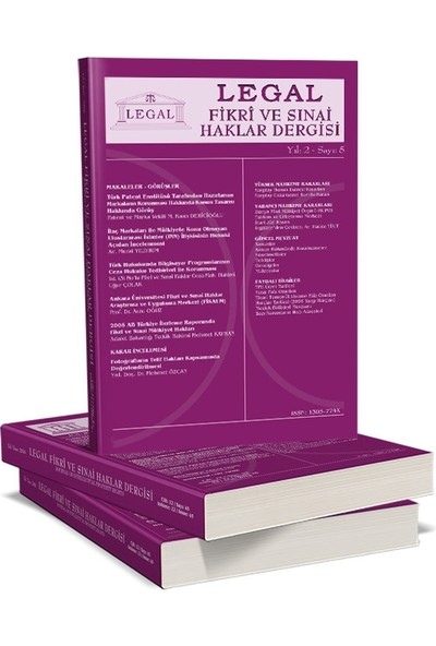 Fikri Sınai Haklar Dergisi 2007 Yılı 1 Takım 4 Sayı Fikri Sınai Haklar Dergisi 2007 Yılı 1 Takım 4 Sayı