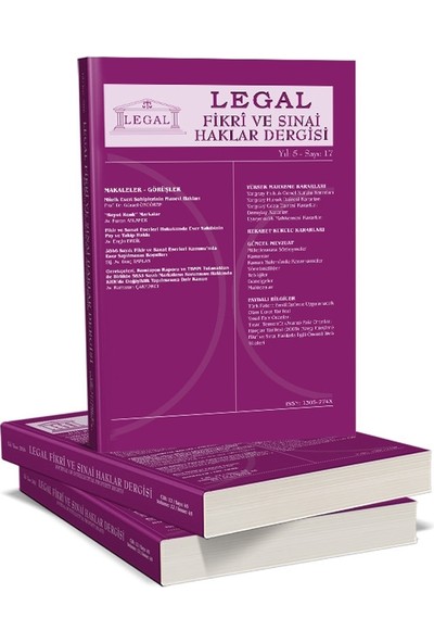 Fikri Sınai Haklar Dergisi 2009 Yılı 1 Takım 4 Sayı Fikri Sınai Haklar Dergisi 2009 Yılı 1 Takım 4 Sayı