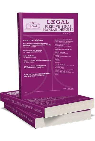 Fikri Sınai Haklar Dergisi 2010 Yılı 1 Takım 4 Sayı Fikri Sınai Haklar Dergisi 2010 Yılı 1 Takım 4 Sayı