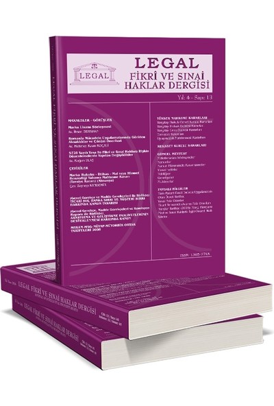 Fikri Sınai Haklar Dergisi 2008 Yılı 1 Takım 4 Sayı Fikri Sınai Haklar Dergisi 2008 Yılı 1 Takım 4 Sayı