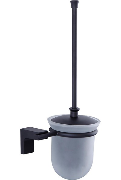 Global Line Viona Tuvalet Fırçalık Buzlu Cam Mat Siyah 126635