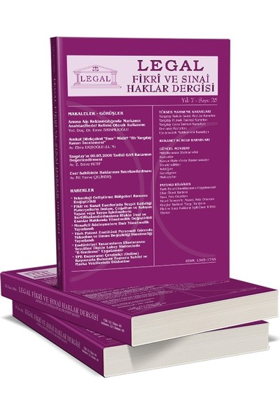 Fikri Sınai Haklar Dergisi 2011 Yılı 1 Takım 4 Sayı Fikri Sınai Haklar Dergisi 2011 Yılı 1 Takım 4 Sayı