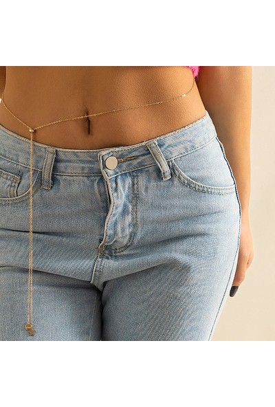 Sanmusen Tek Sıra Minimal Bel Zinciri - Altın (Yurt Dışından)