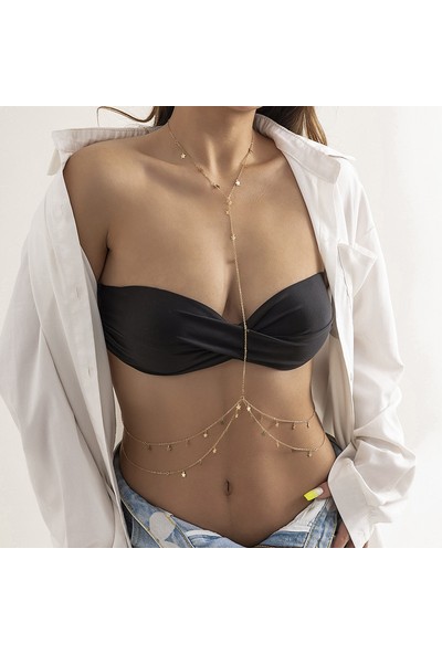 Sanmusen Bikini Göğüs Zincirleri Bel Zincirleri Vücut Aksesuarları(Yurt Dışından)
