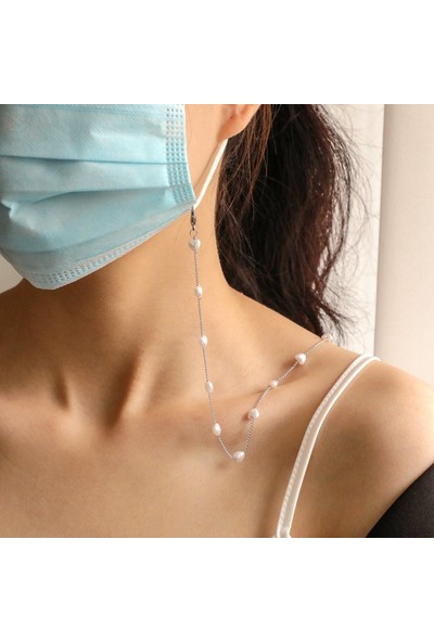 Sanmusen Aşk Inci Güneş Gözlüğü Zincir Gözlük Kordon Askısı Aksesuarlar(Yurt Dışından)