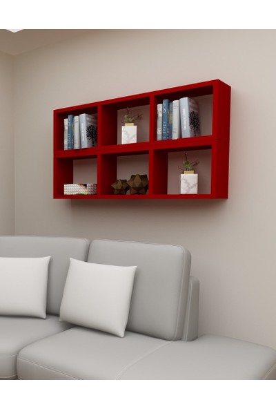 Kitaplık Yan Duvar Rafı Ikili Takım