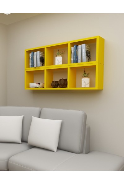 Kitaplık Yan Duvar Rafı Ikili Takım