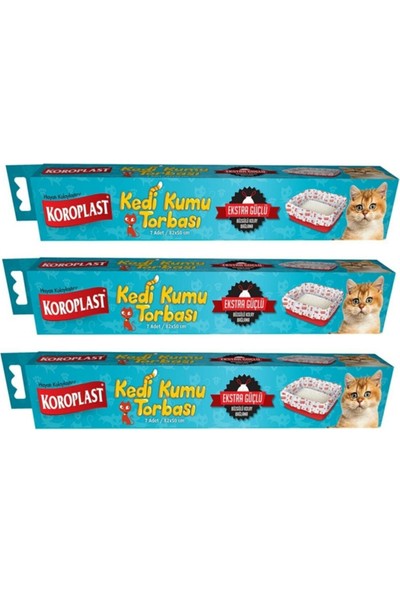 Koroplast Kedi Kumu Torbası 7 Li x 3 Adet Koroplast Kedi Kumu Torbası 7 Li x 3 Adet