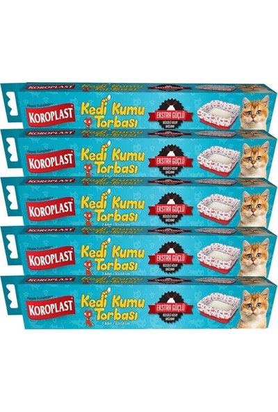 Koroplast Kedi Kumu Torbası 7’li x 5 Paket (82*50)