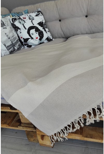Pamuklu Peştemal Plaj Havlusu 90X180 Elmas Desen Pamuklu Peştemal Plaj Havlusu 90X180 Elmas Desen