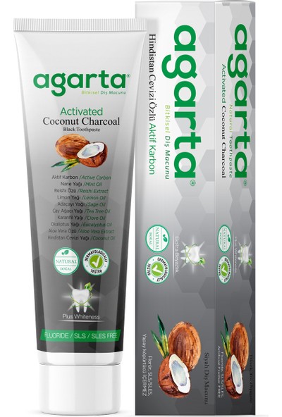 Agarta Doğal Aktif Karbonlu Diş Macunu 100 Ml Agarta Doğal Aktif Karbonlu Diş Macunu 100 Ml