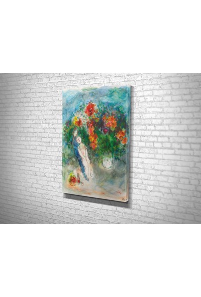 DCCA201 - Marc Chagall / Lovers And Flowers Kanvas Tablo DCCA201 - Marc Chagall / Lovers And Flowers Kanvas Tablo