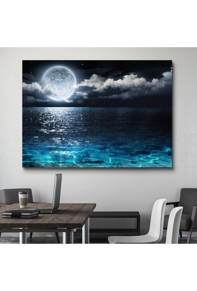 DCCA190 - Mehtaplı Gece Kanvas Tablo DCCA190 - Mehtaplı Gece Kanvas Tablo