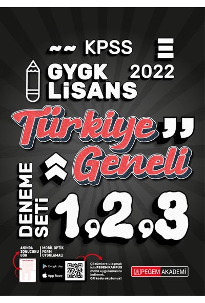 Pegem Akademi Yayıncılık 2022 KPSS Genel Yetenek Genel Kültür 1-2-3 (3'lü Deneme) Pegem Akademi Yayıncılık 2022 KPSS Genel Yetenek Genel Kültür 1-2-3 (3'lü Deneme)