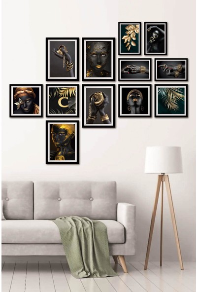 Hatırasepeti Modern Zenci Temalı Duvar Poster Baskı Seti Hatırasepeti Modern Zenci Temalı Duvar Poster Baskı Seti