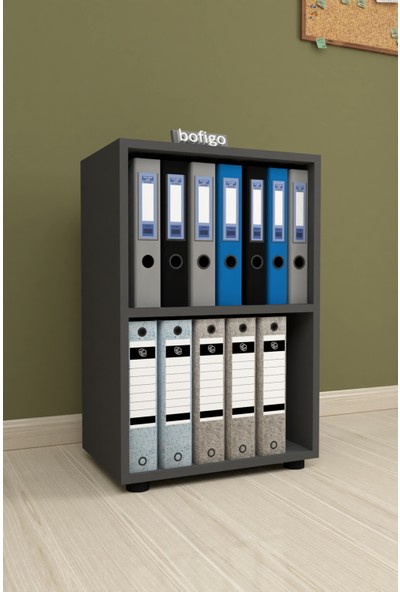 Bofigo 2 Raflı Kitaplık Ofis Dolabı Klasörlük Çok Amaçlı Dolap Mutfak Dolabı Antrasit Bofigo 2 Raflı Kitaplık Ofis Dolabı Klasörlük Çok Amaçlı Dolap Mutfak Dolabı Antrasit
