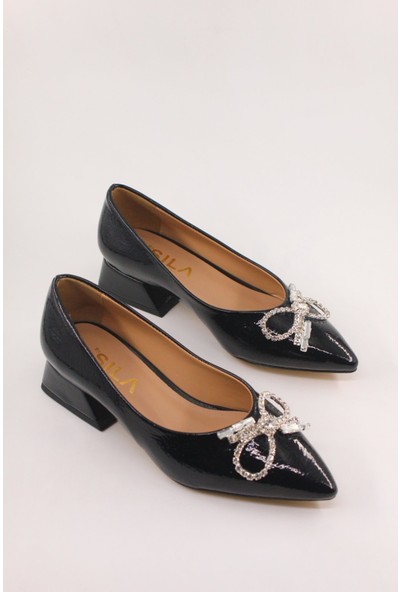 Papistil Diamond Ön Taşlı Topuklu Ayakkabı