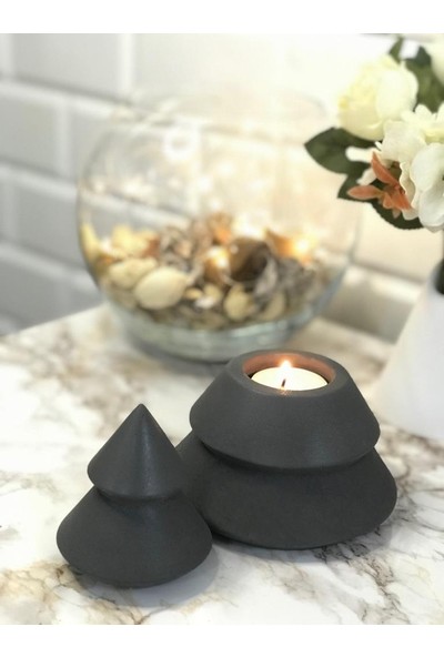 Anasons Tealight Mumluk Obje Biblo 2 Parça Antrasit Yılbaşı PS3965 Anasons Tealight Mumluk Obje Biblo 2 Parça Antrasit Yılbaşı PS3965