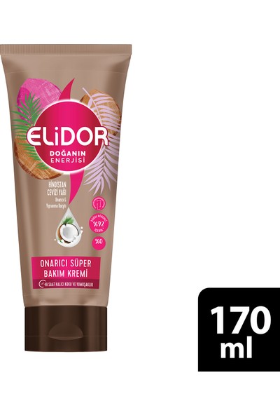 Elidor Doğanın Enerjisi Onarıcı Süper Saç Bakım Kremi Hindistan Cevizi Yağı 170 ml Elidor Doğanın Enerjisi Onarıcı Süper Saç Bakım Kremi Hindistan Cevizi Yağı 170 ml