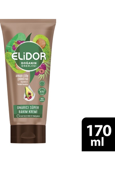 Elidor Doğanın Enerjisi Onarıcı Süper Saç Bakım Kremi Avokado ve Üzüm Çekirdeği Yağı 170 ml Elidor Doğanın Enerjisi Onarıcı Süper Saç Bakım Kremi Avokado ve Üzüm Çekirdeği Yağı 170 ml