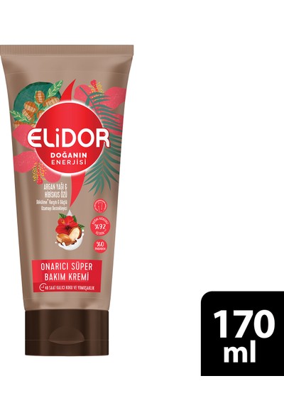 Elidor Doğanın Enerjisi Onarıcı Süper Saç Bakım Kremi Argan Yağı ve Hibiskus Özü 170 ml Elidor Doğanın Enerjisi Onarıcı Süper Saç Bakım Kremi Argan Yağı ve Hibiskus Özü 170 ml