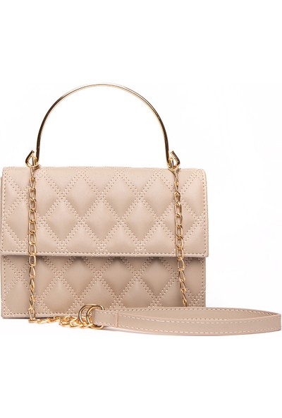 Crocos Kadın Kapitone Saten Deri Askılı Omuz ve El Çantası