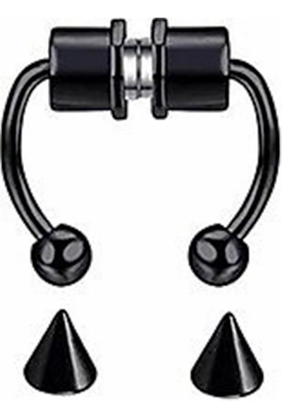 Afillix Concept Siyah Cerrahi Çelik Fake Septum Piercing-Manyetik Piercing Afillix Concept Siyah Cerrahi Çelik Fake Septum Piercing-Manyetik Piercing