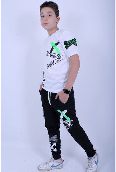 Fyk Kids x Baskılı Erkek Alt-Üst Eşofman Takımı