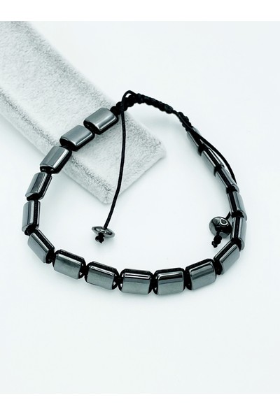 By Pamir Hematit Doğal Taş Bileklik Vip Serisi Kararmaz Anti Alerjik