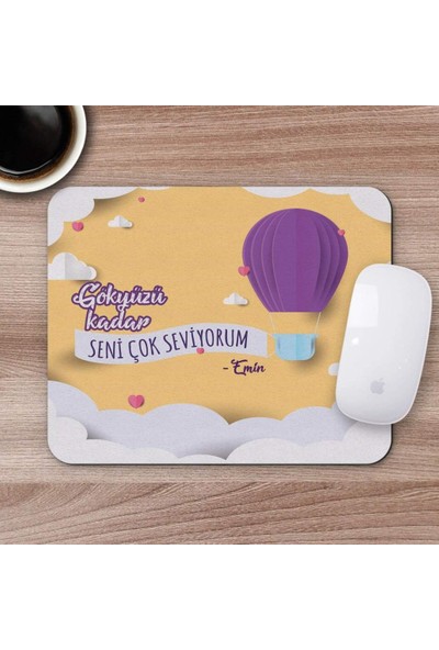 E-Hediyeci Kişiye Özel Romantik Tasarımlı Mousepad - R19